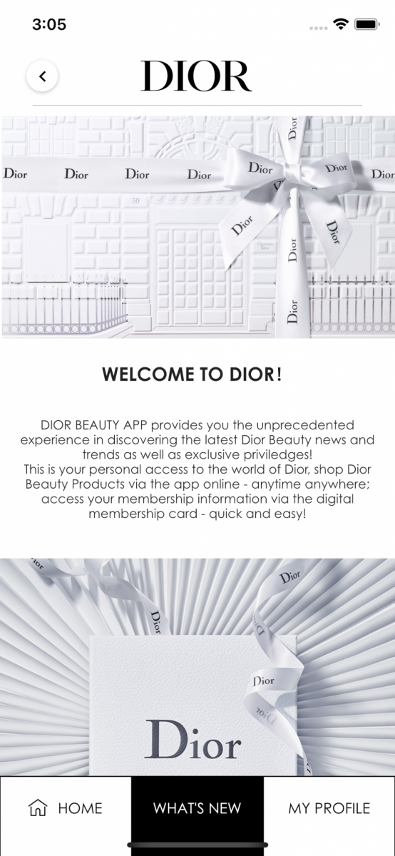 Dior - Membership Mobile App - Juicyapp